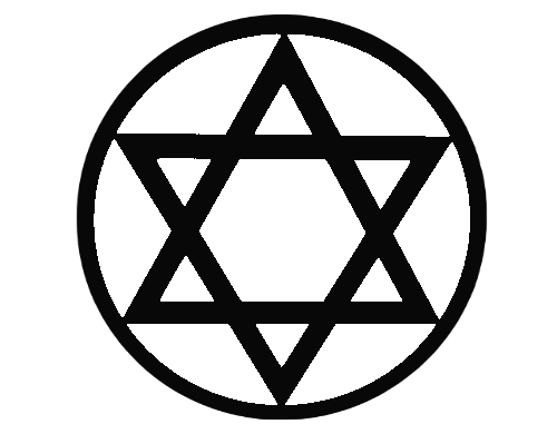 Davidster - gecoat staal - 50cm doorsnede - Dit Pracht